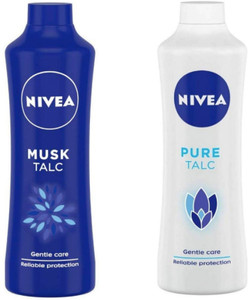 NIVEA MUSK TALC 400 G + PURE TALC 400 G (PACK OF 2) (2 x 400 g) - Price ...