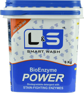 L&S SMART BIODEGRADABLE WASHING MACHINE LAUNDRY DETERGENT POWDER (6 KG ...