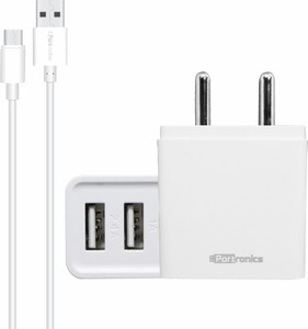 Portronics 18 W 3.1 A Wall Charger for Mobile with Detachable Cable ...