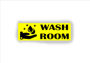 signEver Washroom Sign Stickers For Restaurant Hotels Hospital Pharmacy ...