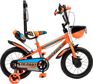 Hi-Fast Cycle For Boys & Girls with Training Wheels (Semi Assembled) 14 ...