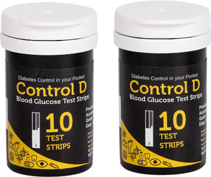 Control D Diabetes Sugar Testing 20 Glucometer Strips Price in India ...