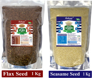 Midiron Roasted Flax Seed & Raw Sesame Seed/ White Till Healthy Pack (1 ...