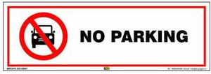 Mr. SAFE No Parking In Hard Plastic Lamination (12 Inch X 4 Inch ...