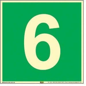 Mr. SAFE Number 6 In Premium Quality Glow in Dark (Photoluminescent ...