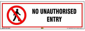 Mr. SAFE No Unauthorized Entry In Eco Vinyl Sticker - Self Adhesive (12 ...