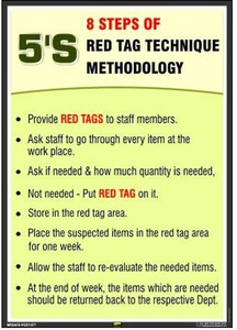Mr. SAFE 5S 8 Steps Of Red Tag Technique Methodology In PVC Sticker A4 ...