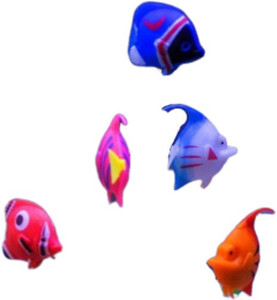 Petzlifeworld Aquarium Floating Plastic Fish Pack of 5 Laterite Planted ...