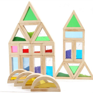 Sensory Play Co. Sensory Blocks (16 pcs) | Wooden Large Building Blocks ...