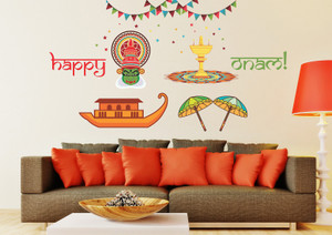 HAPPYSTICKY 80 cm Happy Onam Removable Sticker Price in India - Buy ...