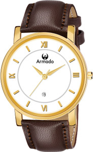 ARMADO 6291SL01 IRON GOLD PLATED DATE DISPLAY Analog Watch - For Men ...