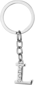 OylO Alphabet Letter L Diamond Silver Keychain Key Chain Price in India ...