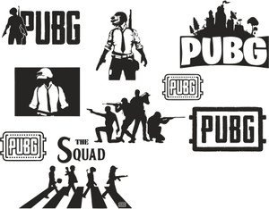 DivineDesigns 61 cm PubG Sticker Self Adhesive Sticker Price in India ...