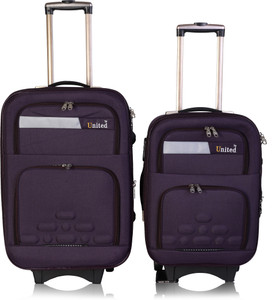 United TOUGH Expandable Cabin & Check-in Set 2 Wheels - 24 inch Purple ...