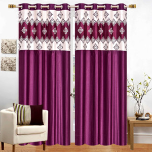 Stella Creations 274 cm (9 ft) Polyester Room Darkening Long Door ...