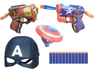 CrazyBuy Captain America Soft Bullet Blaster Gun With Mask & Shield For ...