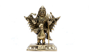 B H A R A T H A A T Brass Shani Dev Idol Statue Murti Showpiece (3.8 x ...