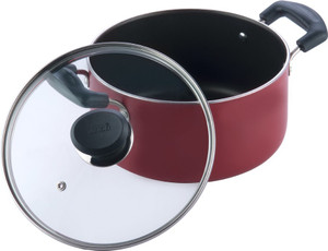VINOD Zest Non-Stick Sauce pot with Glass Lid Pot 20 cm diameter 3.1 L ...