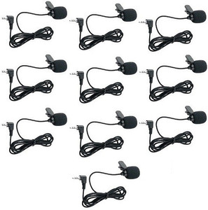 Techtest Set of 10 Collar Mic for Mobile with Long Wire Clip Microphone ...