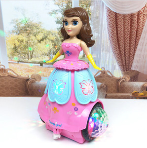 FunBlast Dancing Dream Princess Doll for Girls with Music, Flashing 3D ...