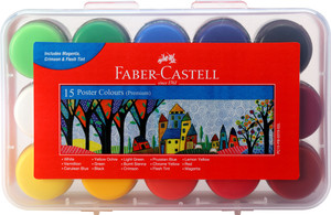 Flipkart.com | FABER-CASTELL 15 Poster Colours(Plastic Box)