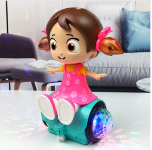 Toyvala Rotating Bump & Go Musical Dancing Girl Doll With Flashing ...