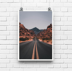 Highway View Portrait Wall Art Picture Poster for Room Home Decor (A3 ...