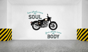 Decal O Decal 75 cm Two Wheeler Bikers Bike Quote Self Adhesive Sticker ...