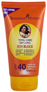 Shahnaz Husain Sunscreen - SPF SPF40 PA+++ Sun Block |UVA & UVB ...