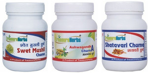 TreasureHerbs Ashwagandha Shatavar Swet MushliChurna Powder (100 g ...