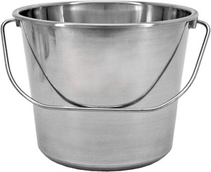 Worldshopping Steel Kitchen Bucket with Handle 6 L Steel Bucket Price ...