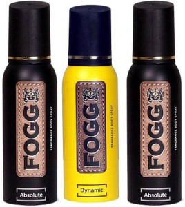FOGG 2 Absolute + 1 Dynamic Fragrance Body Spray Body Spray - For Men ...