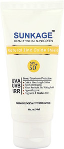 Sunkage Sunscreen - SPF 50 PA+++ SPF 50 100% Physical Sunscreen Natural ...
