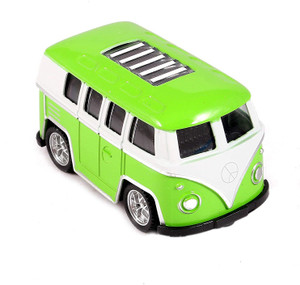 Quinergys ®Mini Model Green Color Pull Back Die-Cast Bus for Kids Push ...