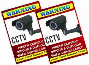 CVANU WARNING CCTV HIDDEN CAMERAS INDOOR & OUTDOOR VIDEO SURVEILLANCE ...