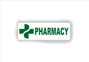 signEver Pharmacy Sign Stickers For Medical College Hospital (30 x 10 ...