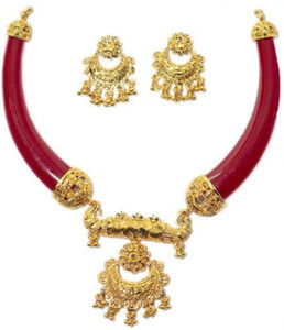 ASA jewellers Zinc Red Jewellery Set Price in India - Buy ASA jewellers ...