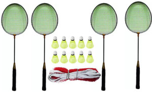 Monika Sports Complete Badminton Kit ( 4 Pc Badminton Racquets + 1 Net ...