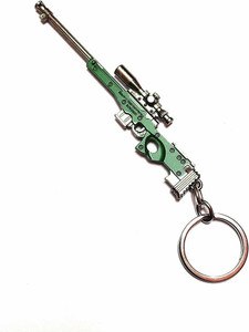 gtrp Pubg AWM Metal Gun Keychain Sniper Weapon (Multi Color) 11 cm Size ...