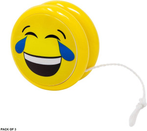 Krypton Kids Emoji Yoyo - Light-up Faces Yellow Smiling Retractable ...