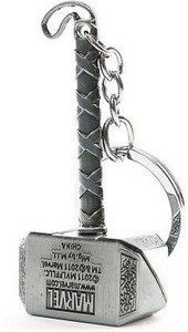 play run Thor Hammer Marvel Avengers Superhero Silver Metal Ring Key ...
