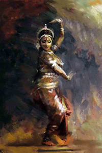 Painting of Kathak Painting Poster Waterproof Vinyl Sticker for Home ...