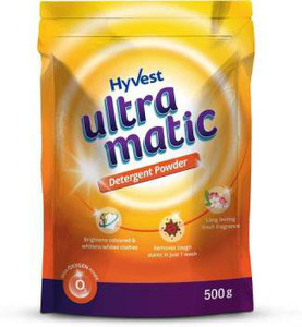 Hyvest Ultra Matic Detergent Powder( 500 g) Washing Powder pack of 5 ...