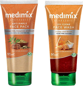MEDIMIX FACE PACK AND OIL CLEAR FACE WASH PACK OF 2 Price in India ...