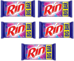Rin Detergent Soap Detergent Bar Pack of 5 Detergent Bar Price in India ...