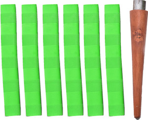 LCARNO Bat Grip Set of 6 Cricket Bat Handle Grip + One Wooden Cricket ...