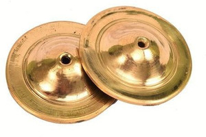mPix Manjeera/MANJIRA BRASS PAIR WITH White COTTON STRING INDIAN ...