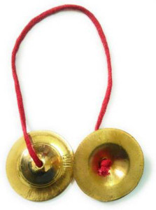 mPix HAND CYMBALS BRASS Manjeera/MANJIRA PAIR WITH RED COTTON STRING ...