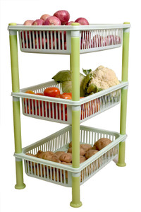 mastBus Fruits/Vegetables Kitchen Rack Plastic Vegetable Stand Plastic ...
