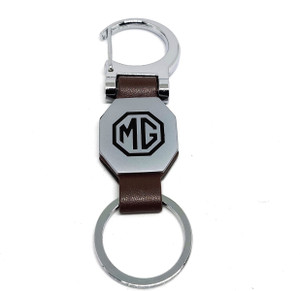 MG Hector Imported Dark Brown Leather & Steel Finish Metal Locking High ...
